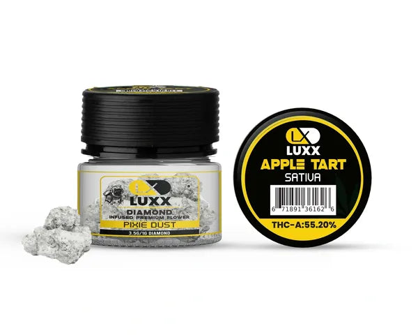 LUXX DIAMOND PIXIE DUST THC-A FLOWER 3.5GM – APPLE TART – Good Time Hemps